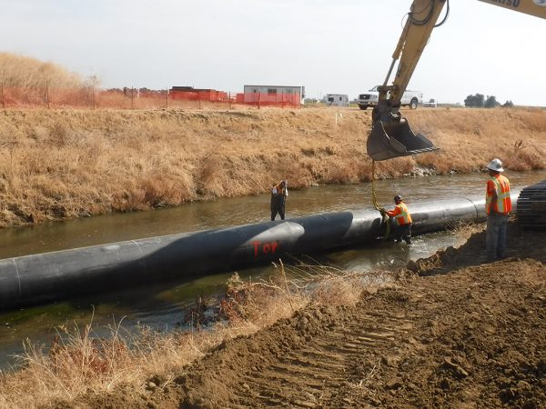 Flume Pipes, Dixon, California Project | Aqua Dam, Inc.