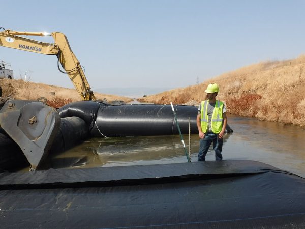 Flume Pipes, Dixon, California Project | Aqua Dam, Inc.
