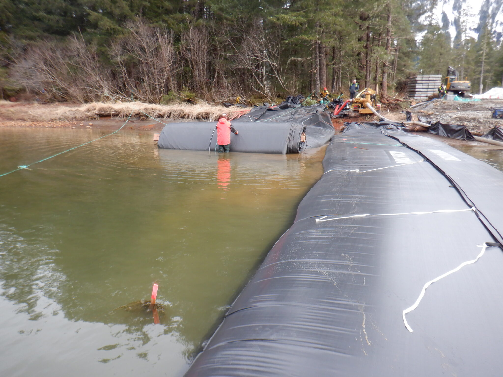 Eyak River Boat Ramp Installation Cordova, AK 2022 - AquaDam