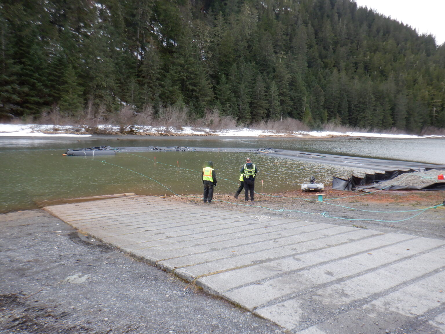 Eyak River Boat Ramp Installation Cordova, AK 2022 - AquaDam