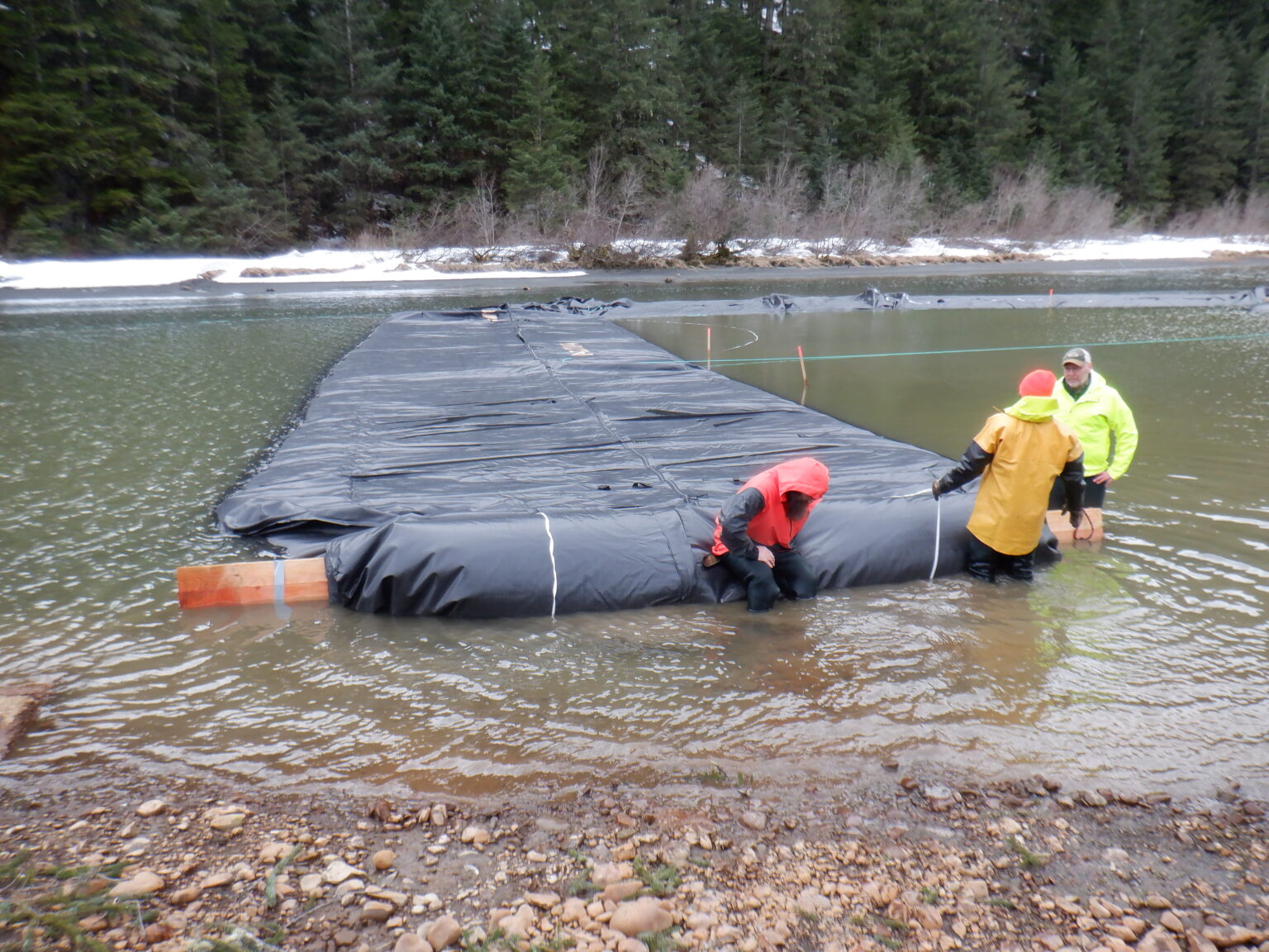 Eyak River Boat Ramp Installation Cordova, AK 2022 - AquaDam