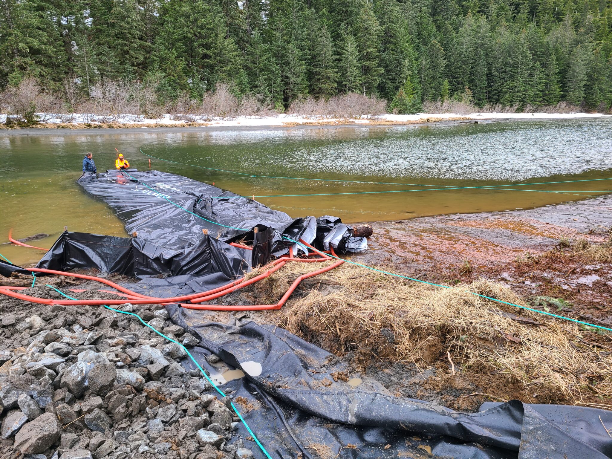 Eyak River Boat Ramp Installation Cordova, AK 2022 - AquaDam